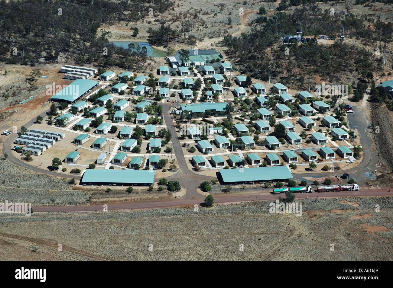 Mining camp accommodation area coal mine Central Queensland Australia ...