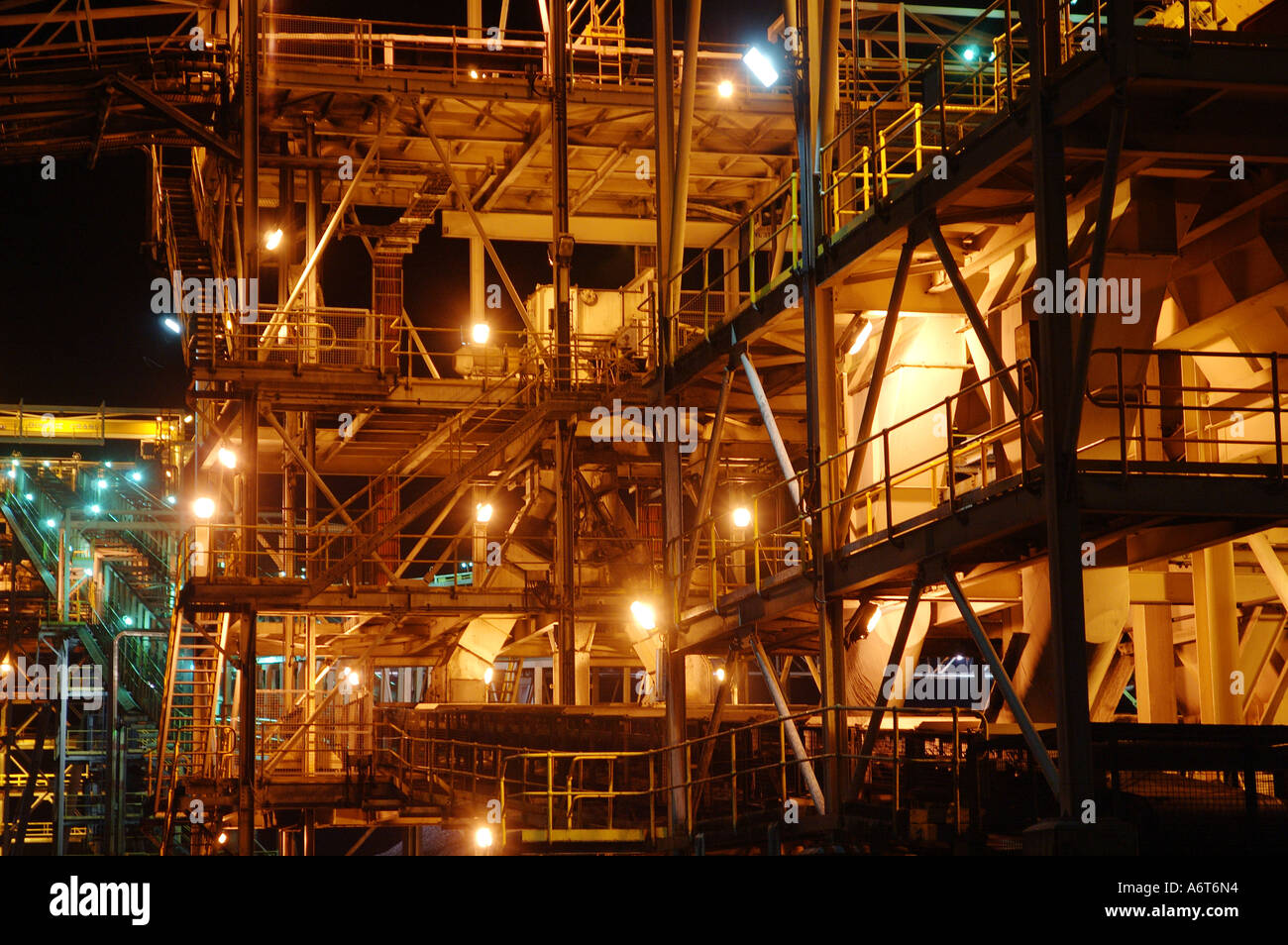 coal processing plant by night Stock Photo - Alamy