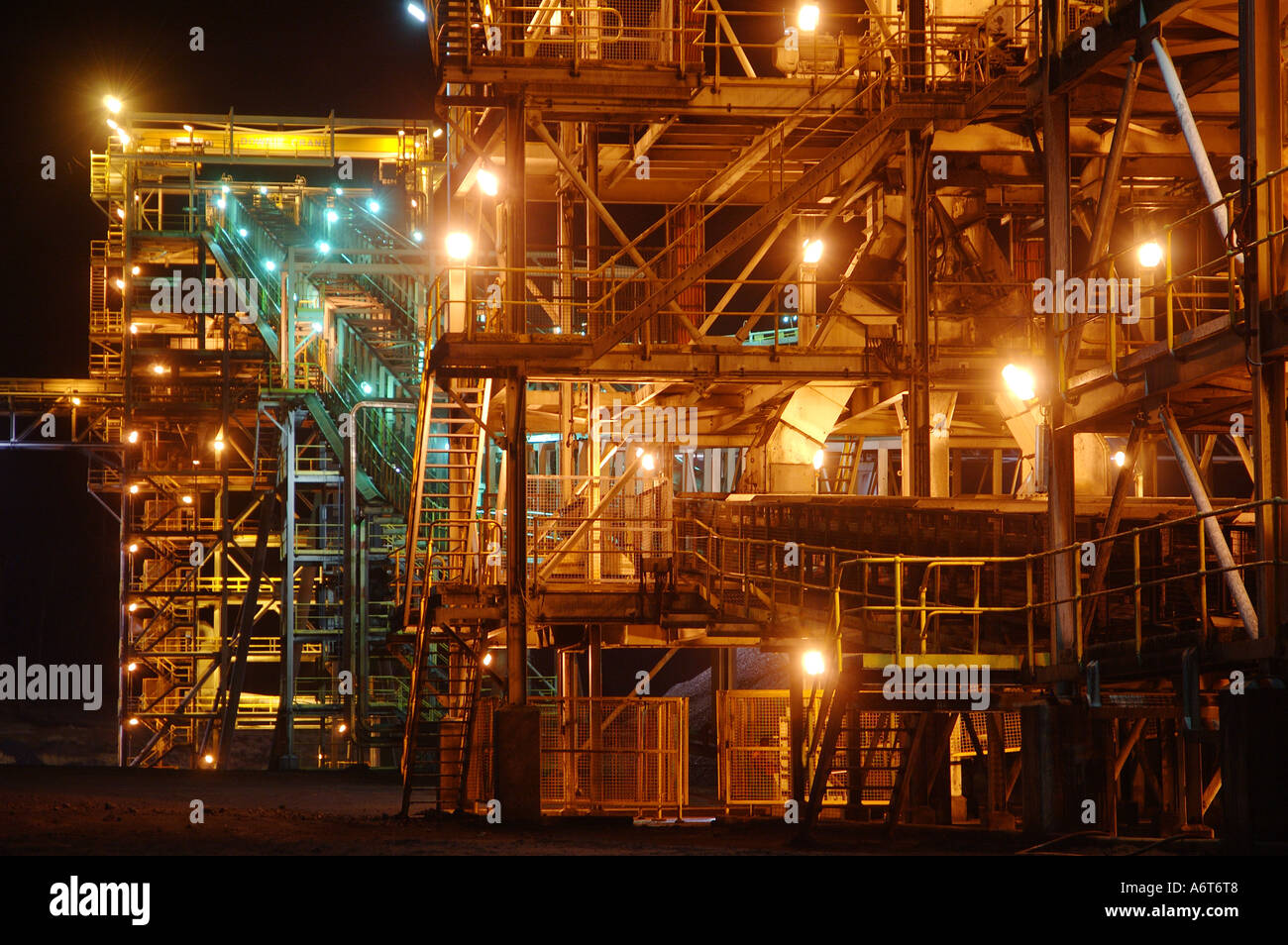 coal loading stockpile by night Stock Photo - Alamy