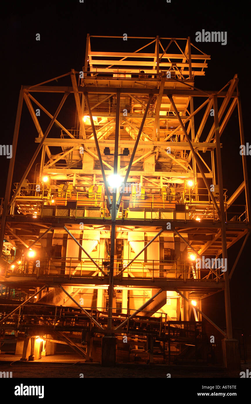 coal loading stockpile by night Stock Photo - Alamy