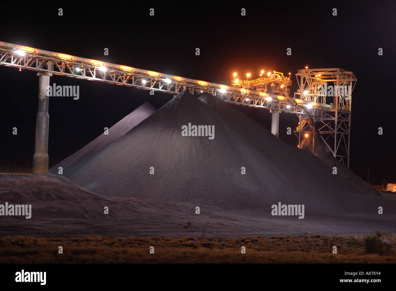 coal loading stockpile by night Stock Photo - Alamy