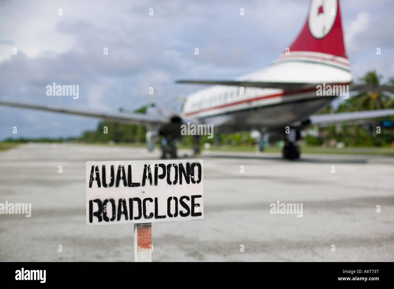 The plane that supplies Funafuti, Tuvalu, Pacific Stock Photo - Alamy