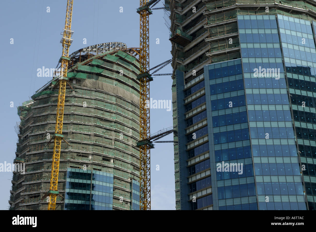 Skyscrapers under construction, Beijing, China Stock Photo - Alamy
