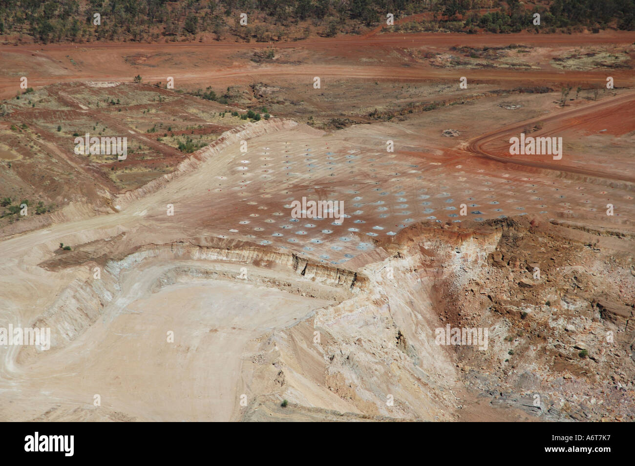 drill holes in partial misfire blast area open cut coal mine Central ...