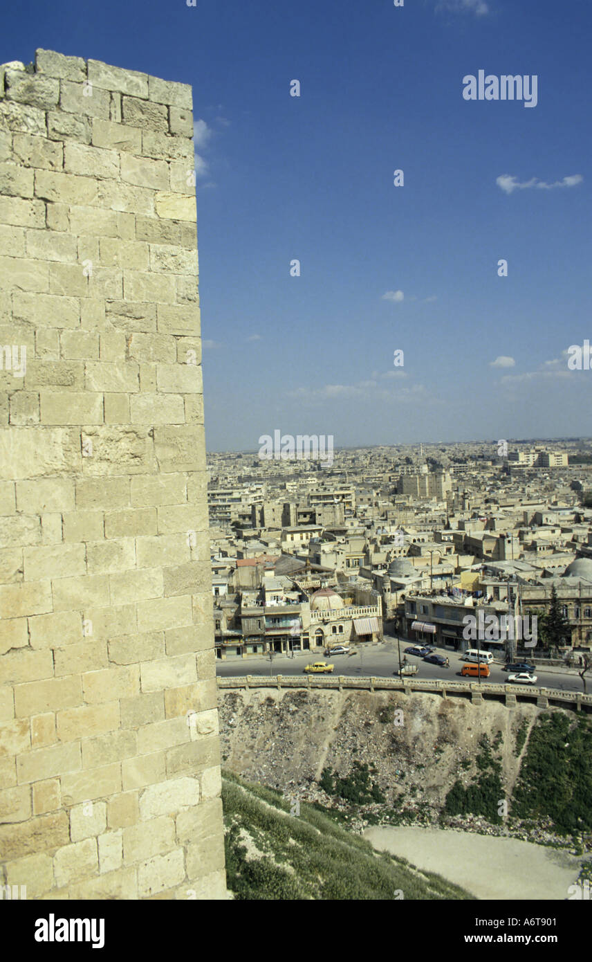 Syria Aleppo Cityscape From The Citadel Stock Photo - Alamy