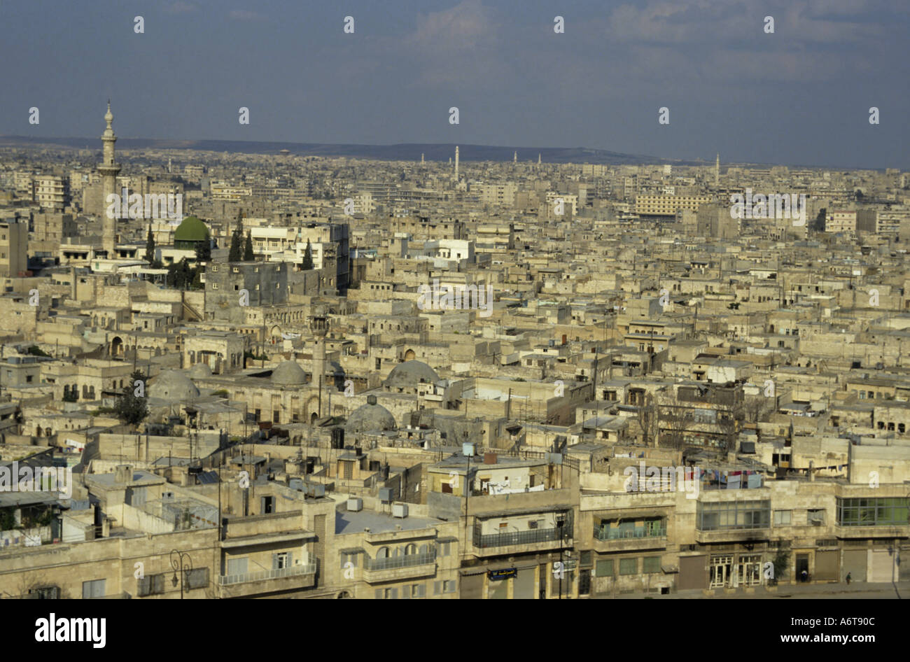 Syria Aleppo Cityscape From The Citadel Stock Photo - Alamy