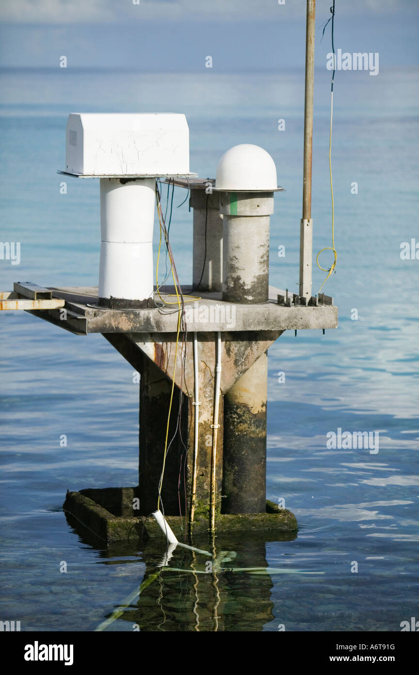 Tidal monitoring gauge on Funafuti, Tuvalu, Pacific ocean Stock Photo ...