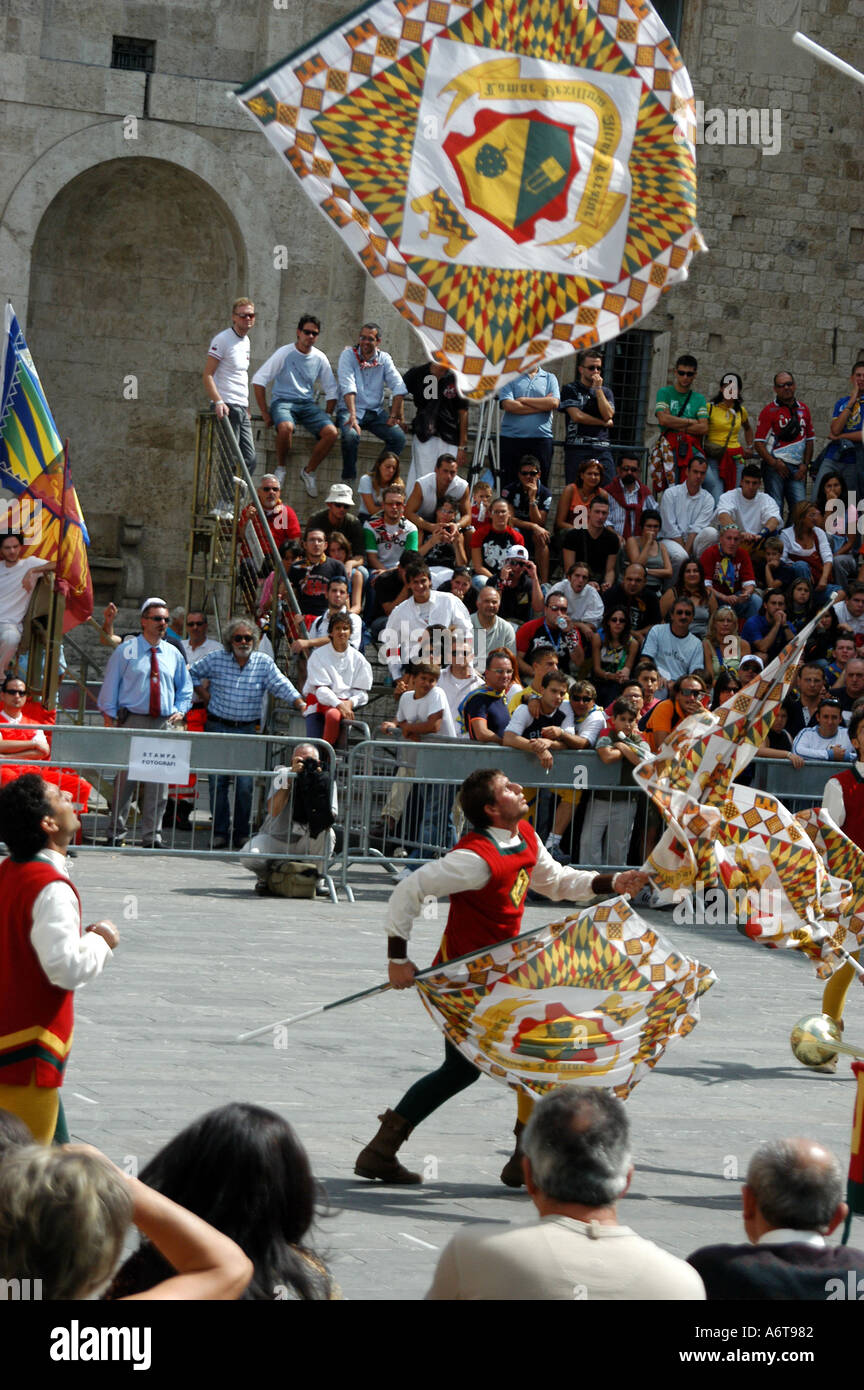 Flag Throwing A medieval tradition Ascoli Piceno Le Marche Italy Stock ...