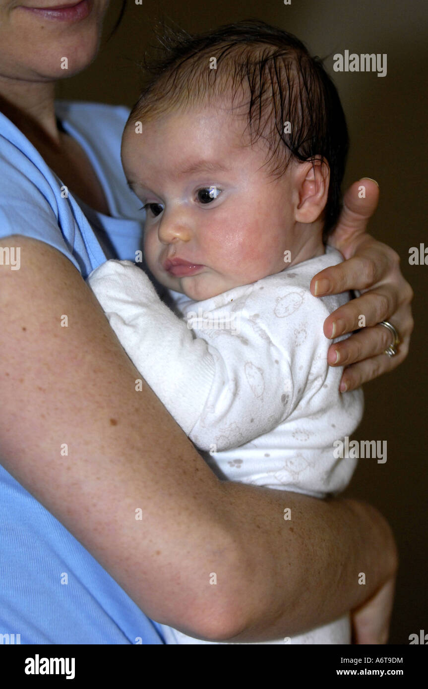 mother daughter together love baby caucasian face head colour color ...