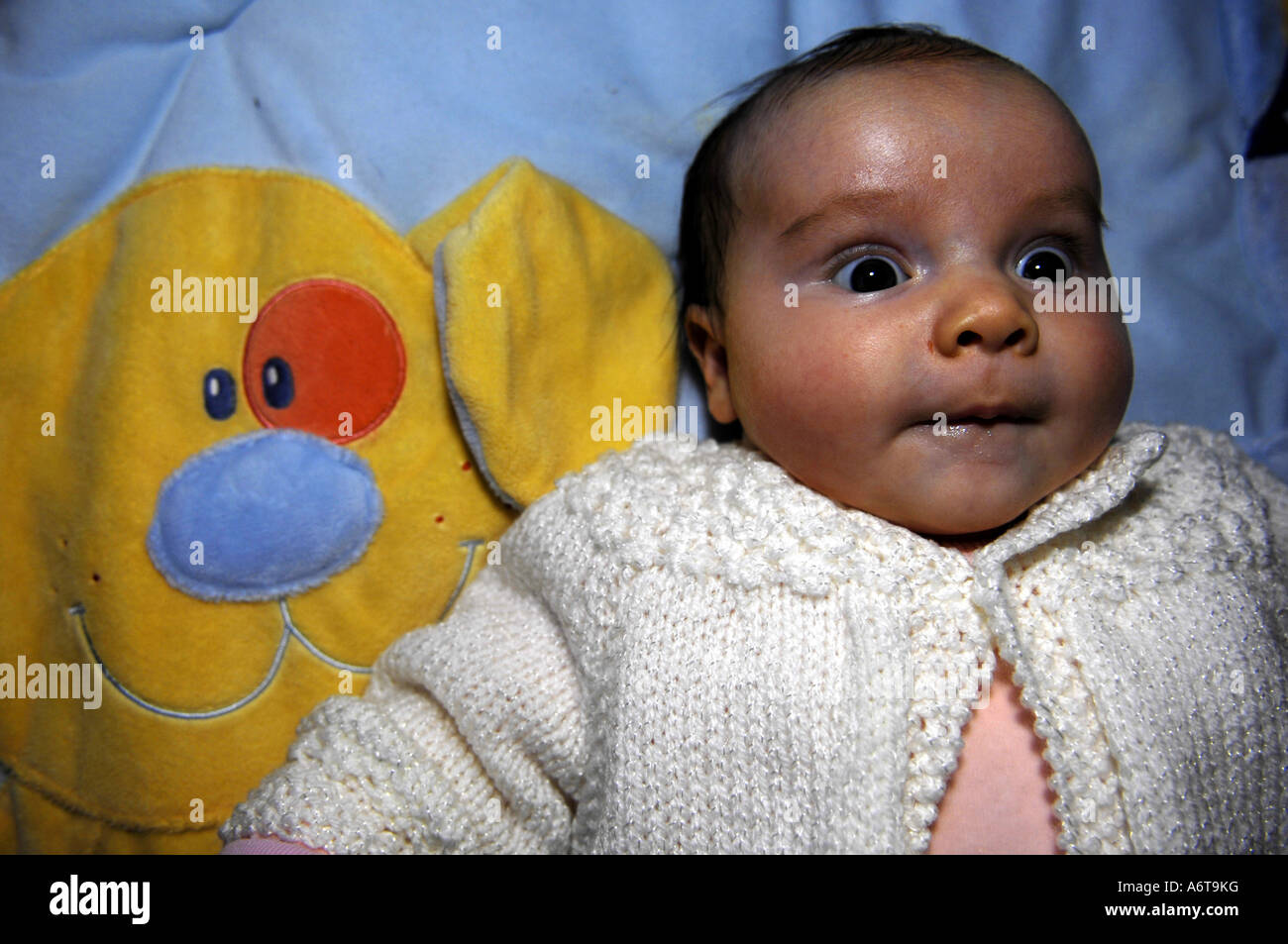 baby face head yellow do play mat two three months colour color ...