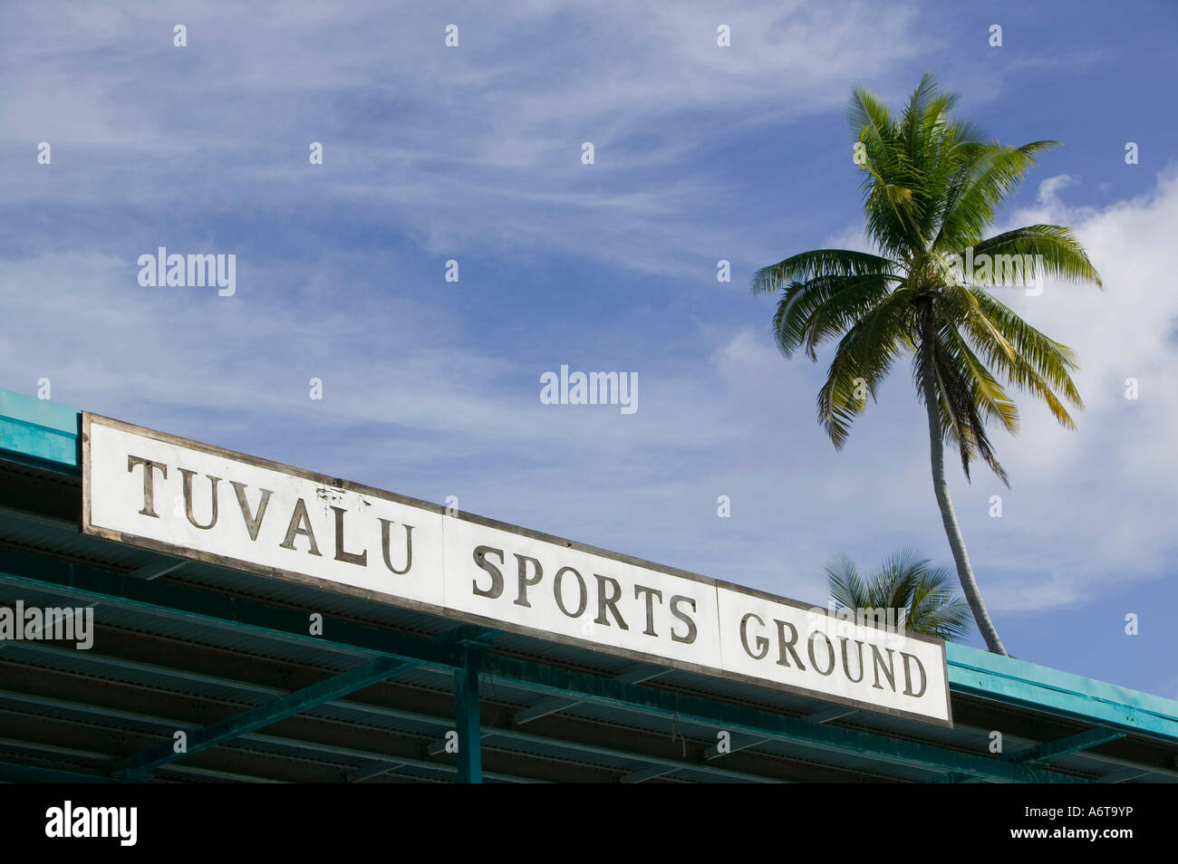 Tuvalu sports ground stadium on Funafuti Stock Photo - Alamy
