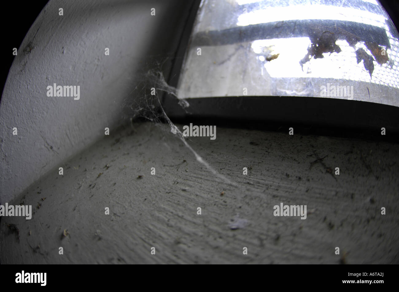 cobwebs window cellar wideangle Stock Photo - Alamy