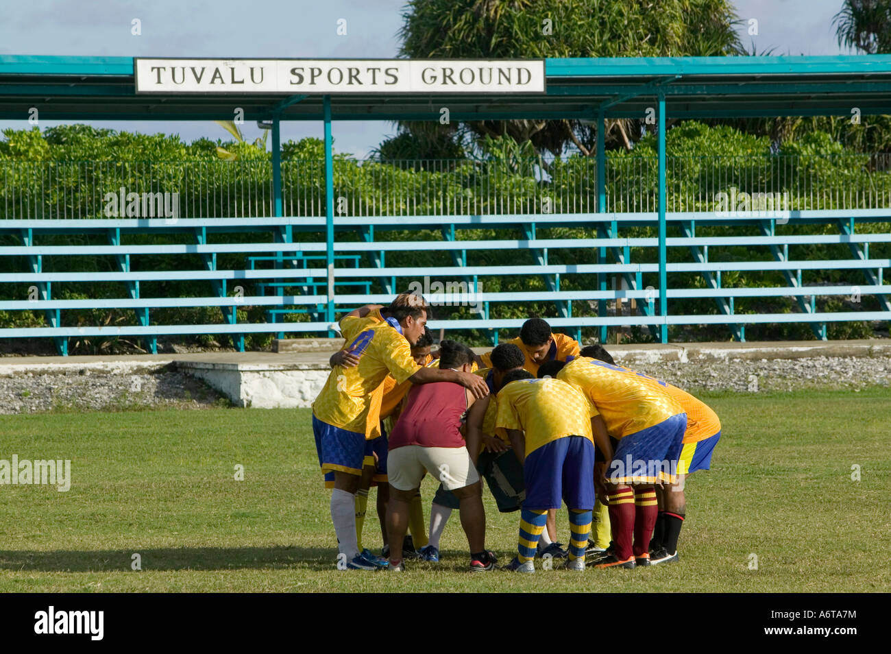 A football team on funafuti, Tuvalu Stock Photo - Alamy