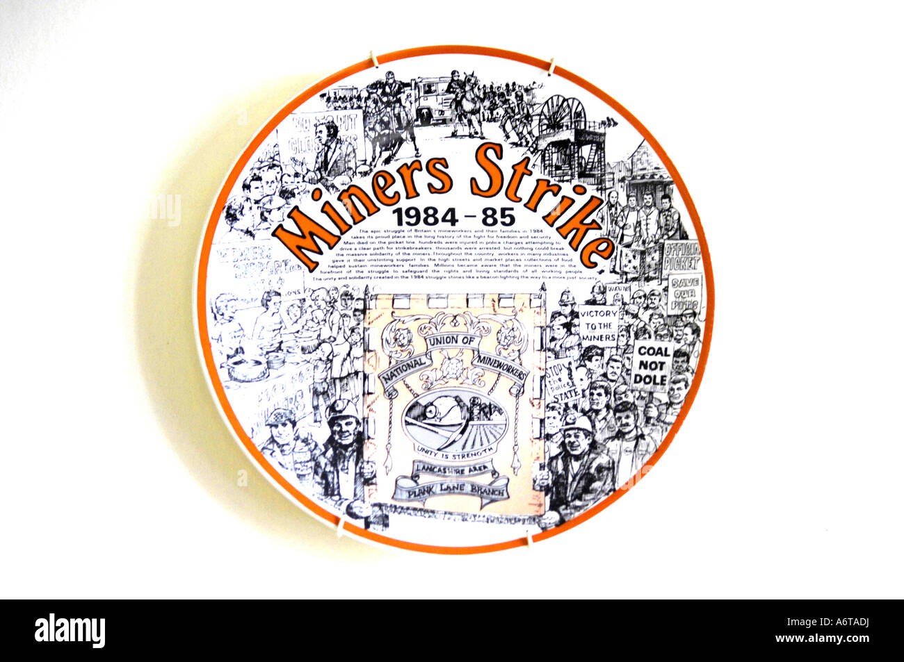 miners strike 1984 1985 plaque wall plate decorative souvenir socialism ...