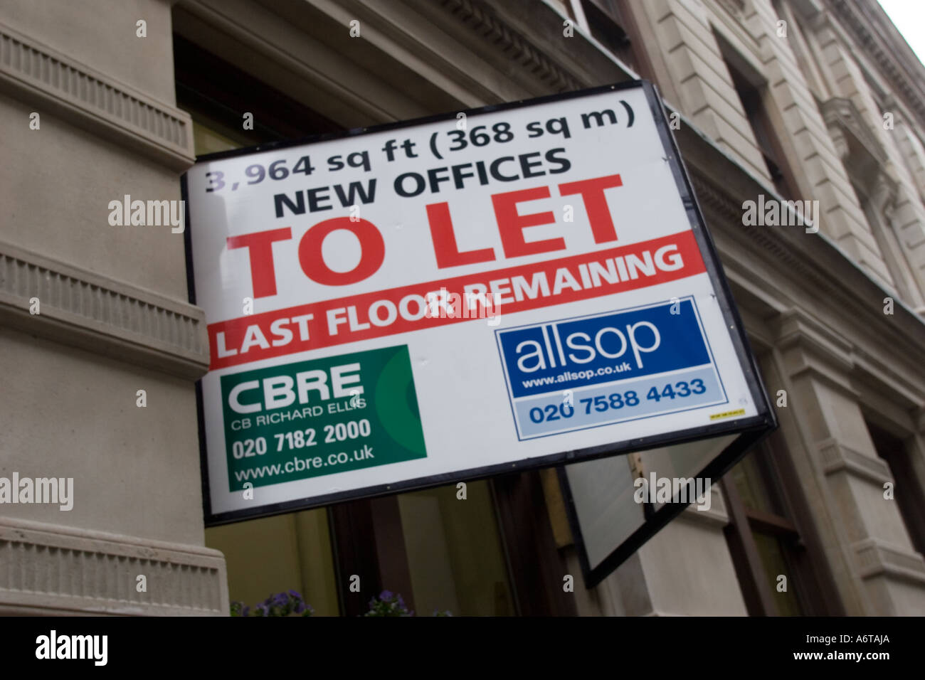 New offices to let sign in the City of London Stock Photo - Alamy