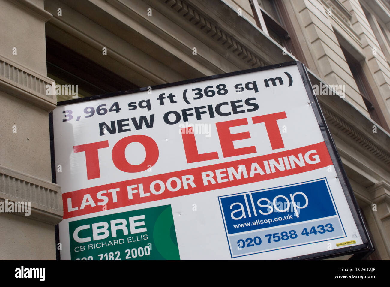 New offices to let sign in the City of London Stock Photo - Alamy