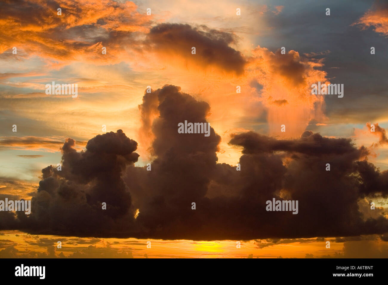 Sunset on Funafuti, Tuvalu Stock Photo - Alamy