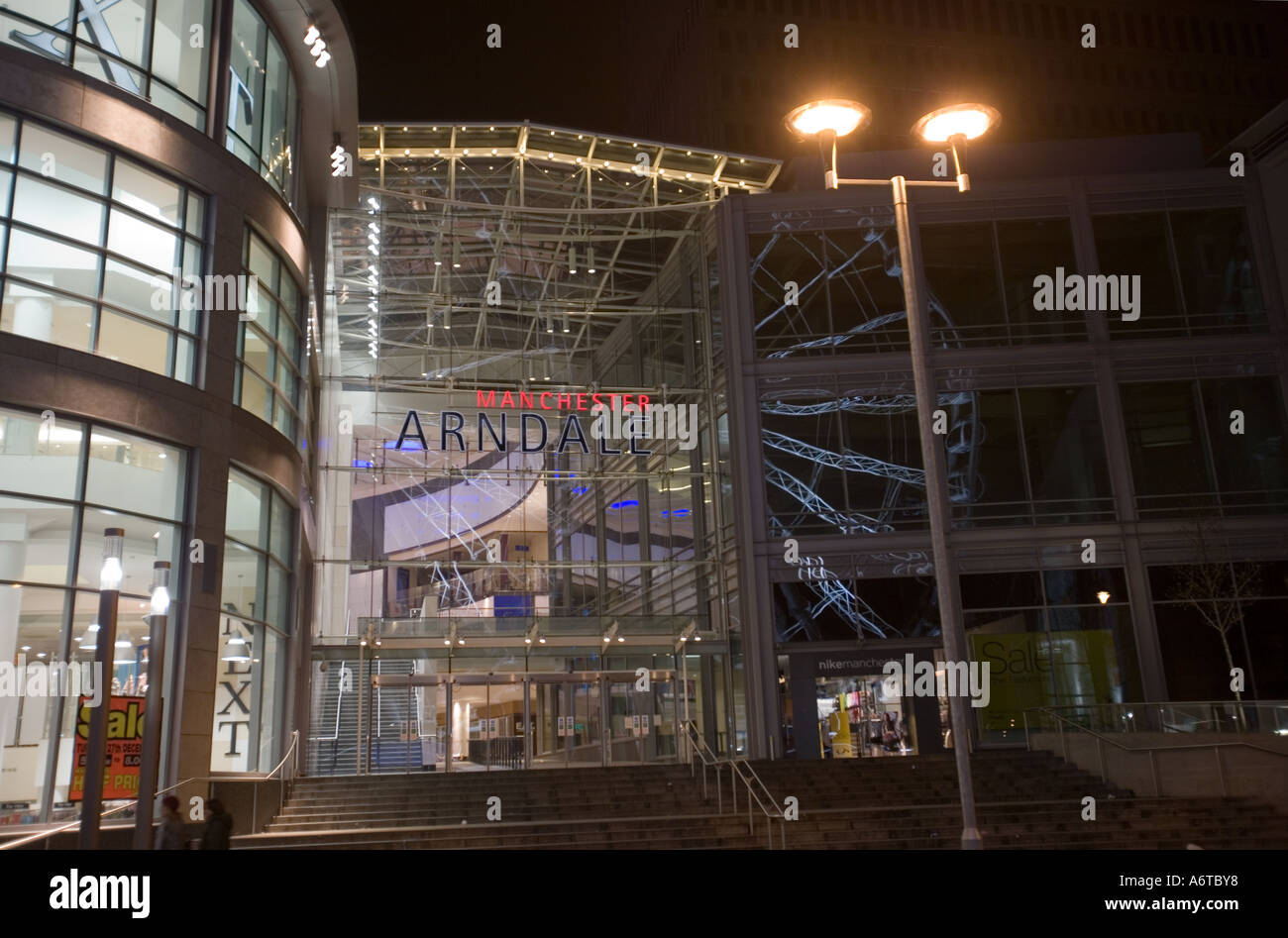 Manchester Arndale Shopping Centre at night Stock Photo - Alamy