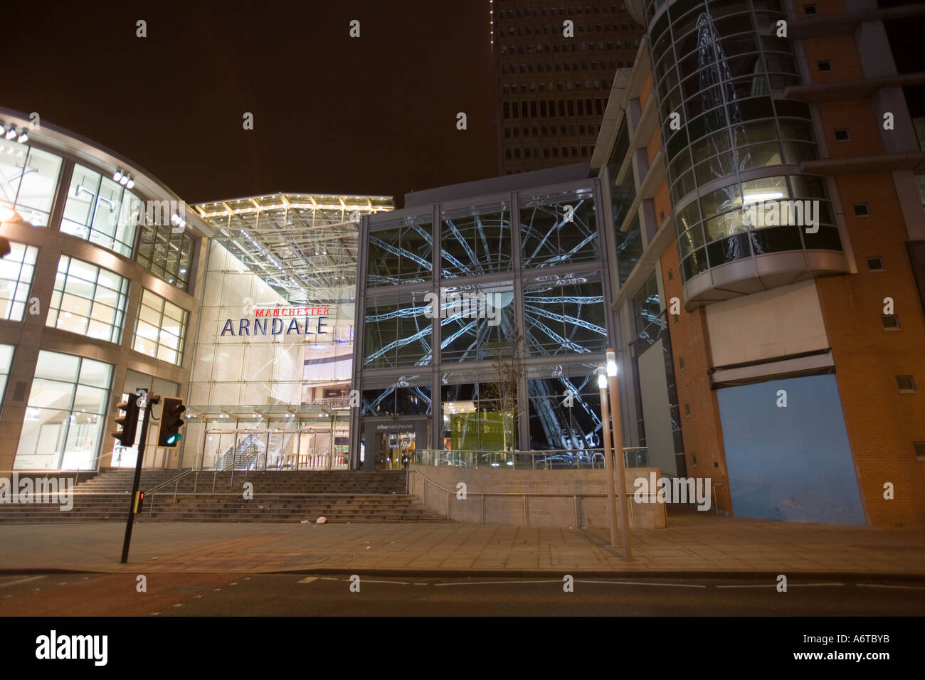 Manchester Arndale Shopping Centre at night Stock Photo - Alamy