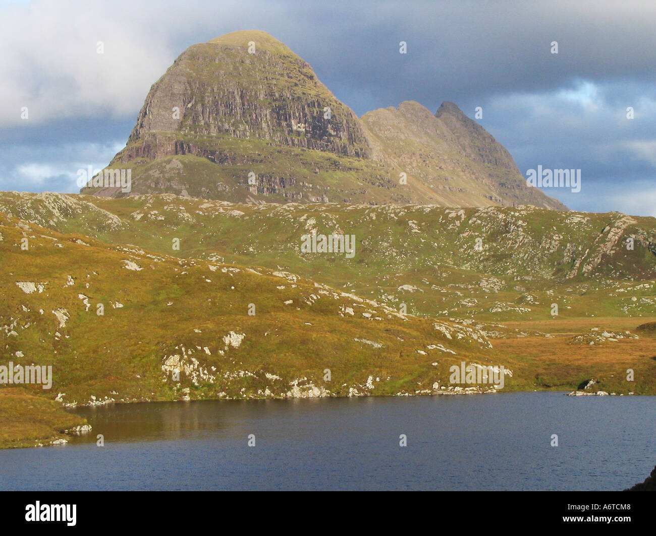 Suilven, a fine mountain at the heart of the Assynt wilderness in the ...