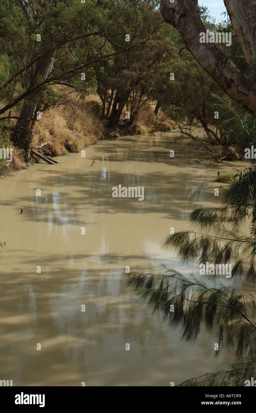 Muddy outback river Queensland Australia Stock Photo - Alamy