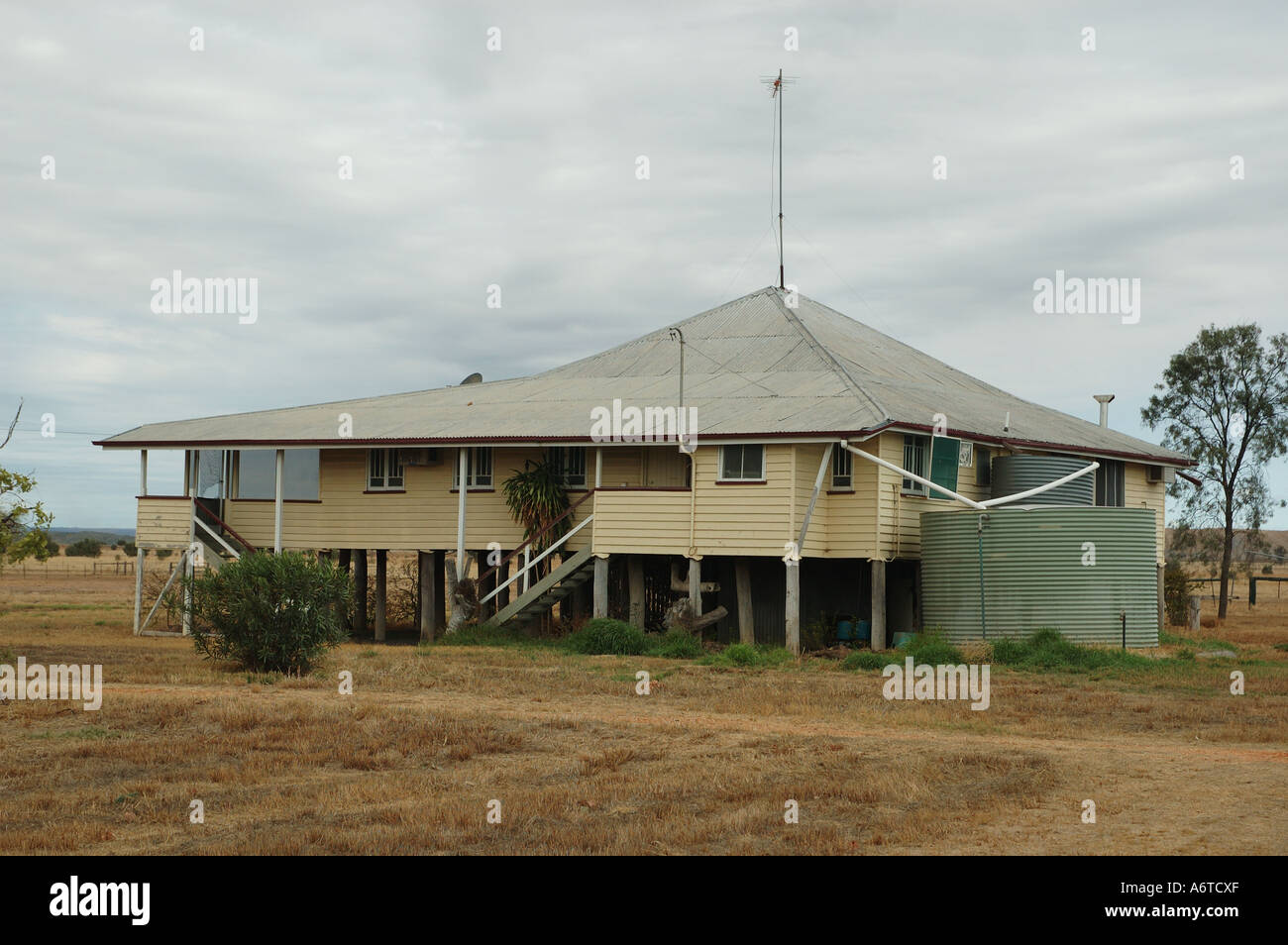 a typical raised Queensland farm house Emerald area Central Queensland ...