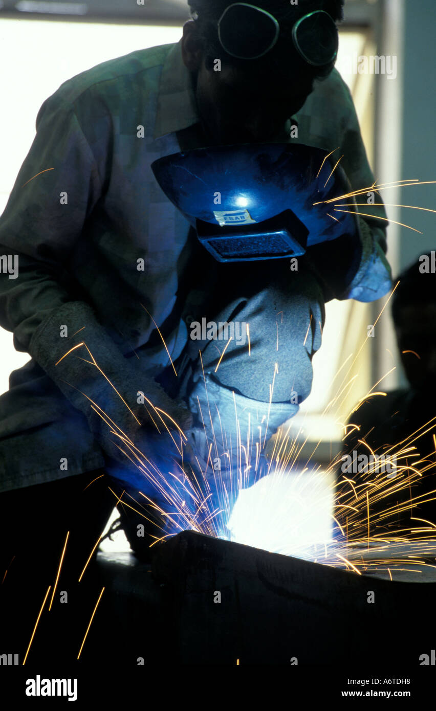 A welder working Stock Photo - Alamy