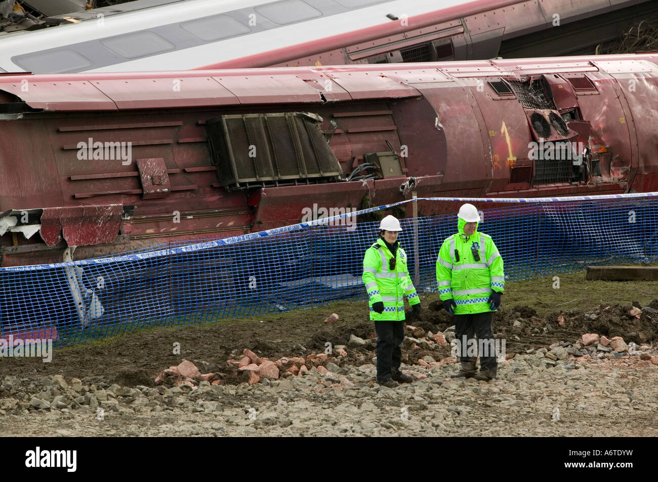 The Virgin train crash at Grayrigg, Kendal, Cumbria, UK, caused by ...