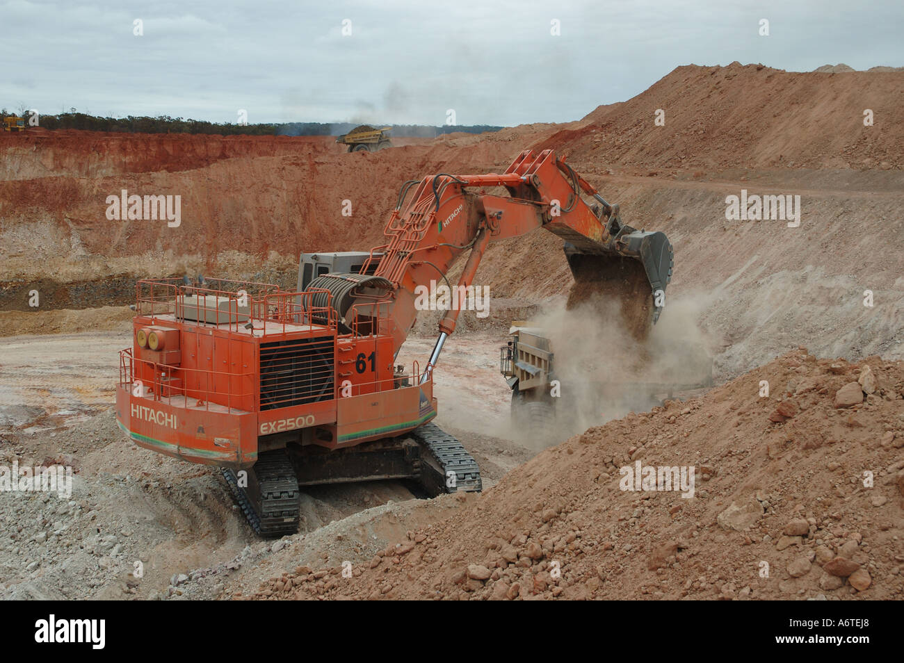 excavator, clearing, overburden, Central, Queensland, open, cut, coal ...