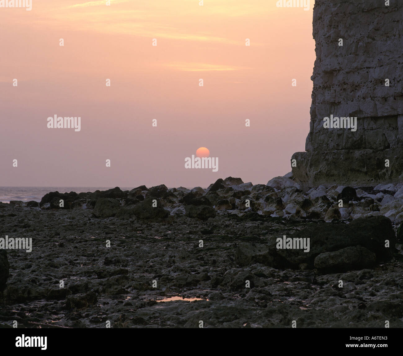 Sunset at Hope Gap Stock Photo - Alamy