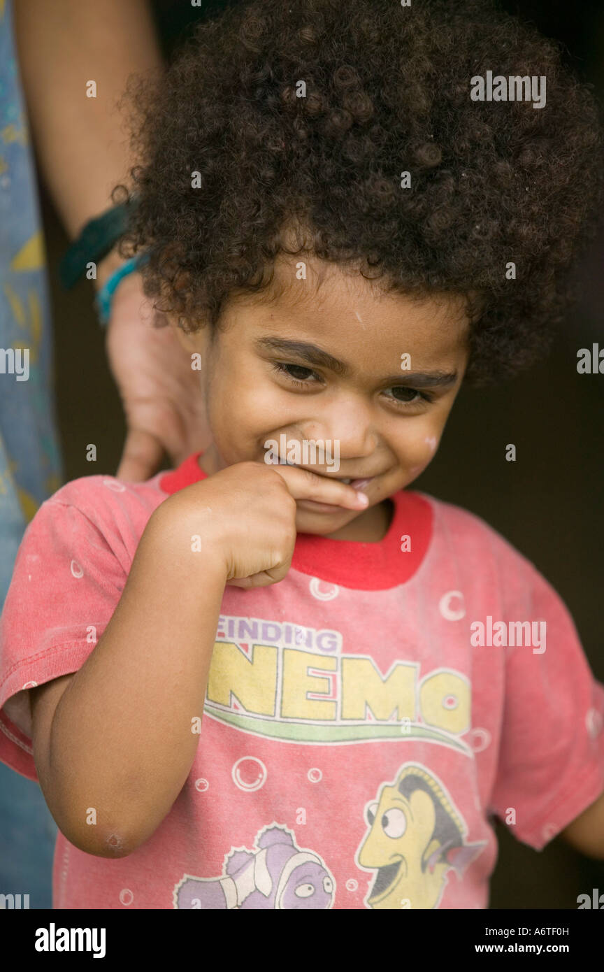 a Fijian child in Bukaya village, Fijian Highlands Stock Photo - Alamy
