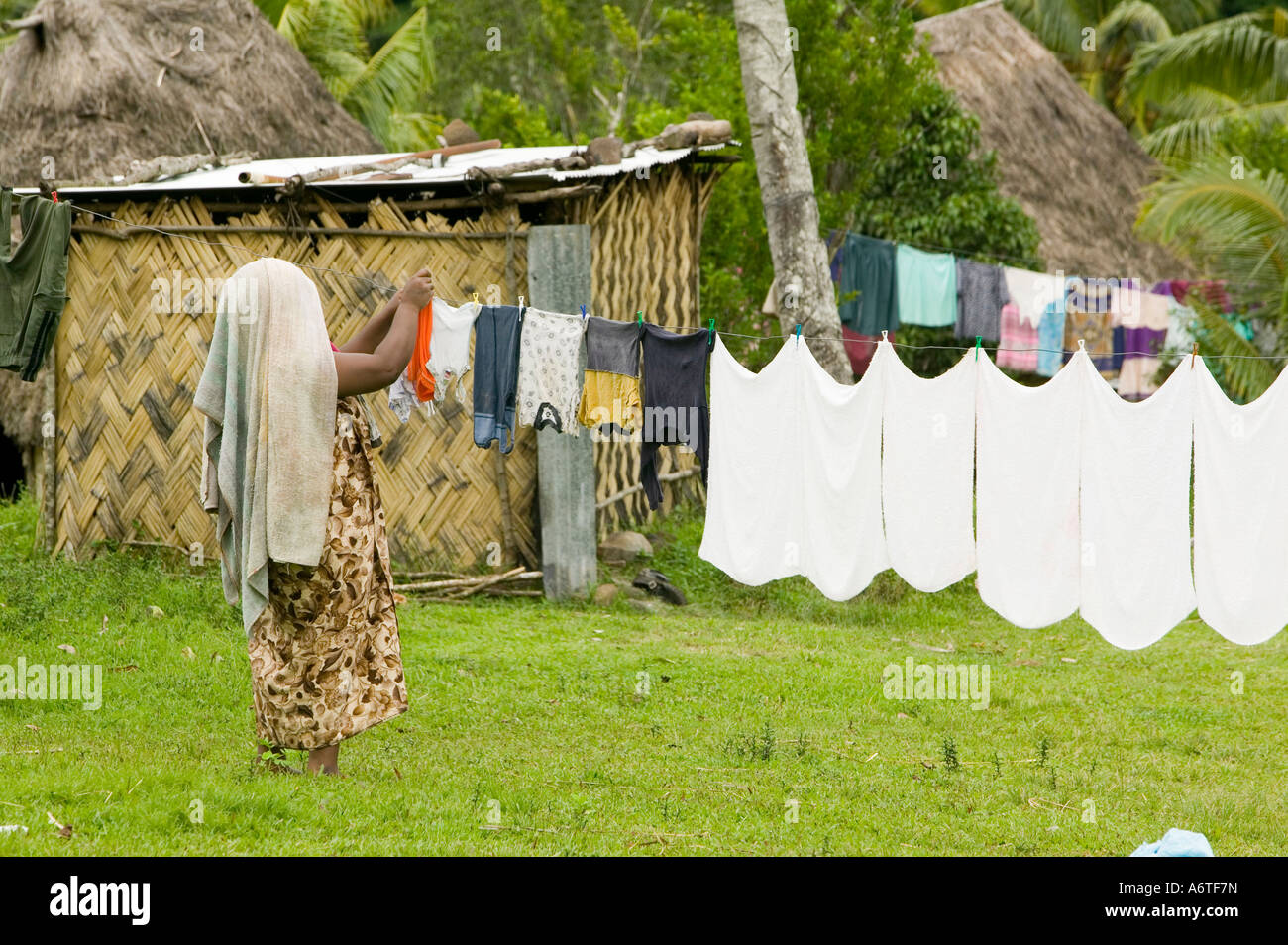 Navala Village in the Fijian Highlands, the only village left on Fiji ...