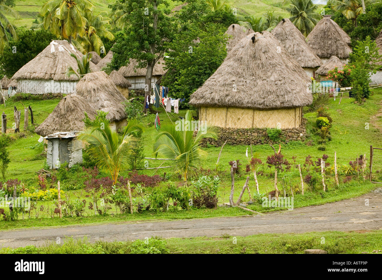 Navala Village in the Fijian highlands, the only village left in Fiji ...