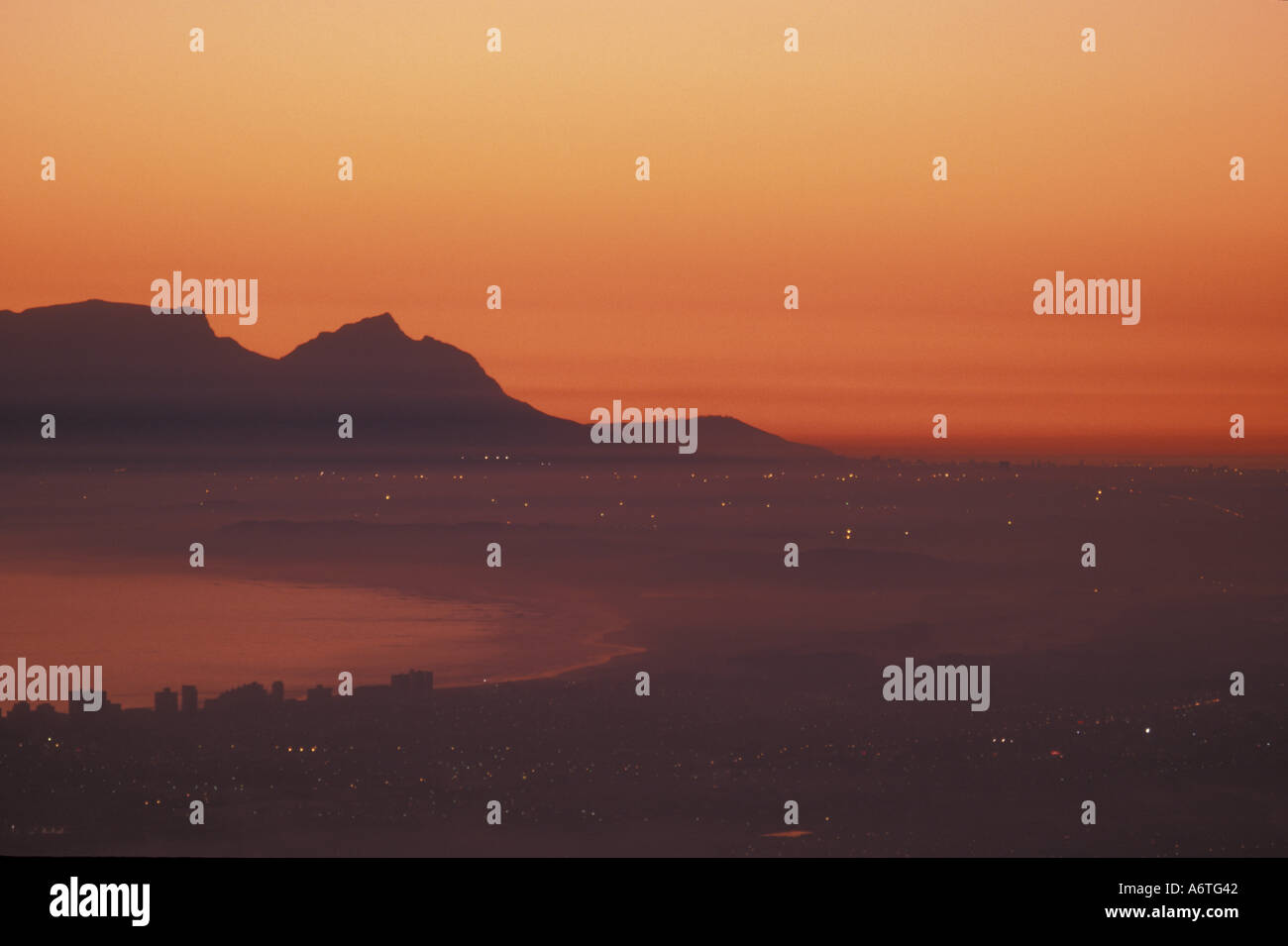 Aerial view of False Bay & Capetown, South Africa Stock Photo - Alamy