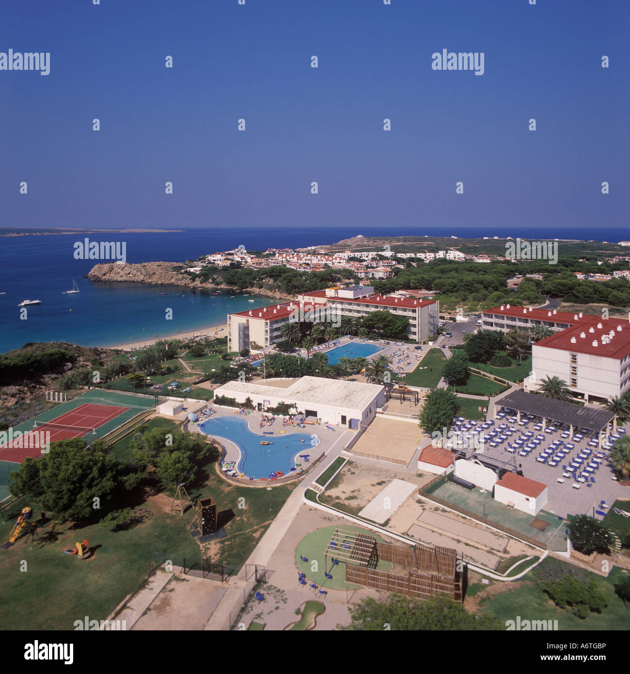 Aerial view of villas menorca hi-res stock photography and images - Alamy