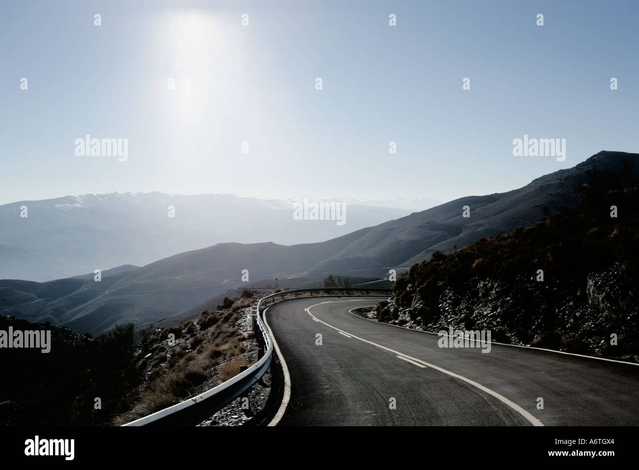 The open road with the Sierra Nevada in the background Stock Photo - Alamy