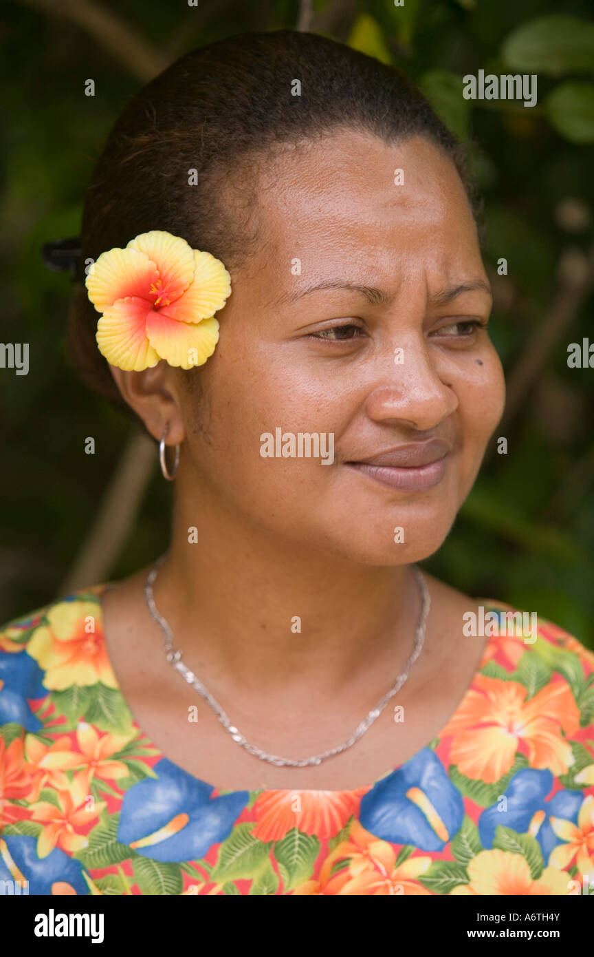 Fiji fijian woman portrait hi-res stock photography and images - Alamy