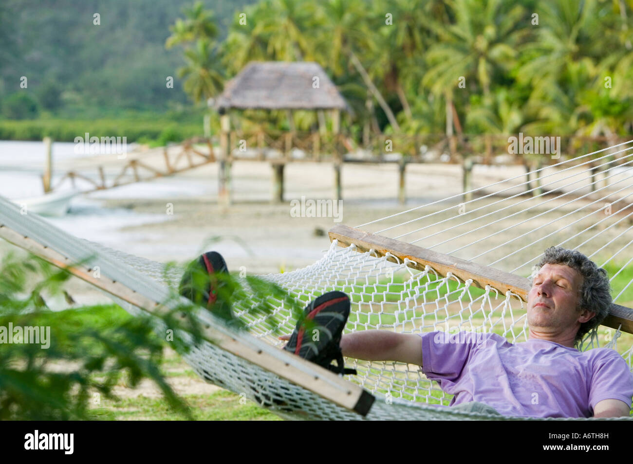 Hammock in fiji hi-res stock photography and images - Alamy