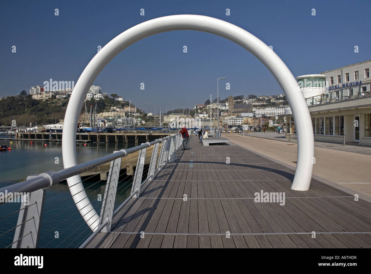 The new Beacon Quay area close to the harbour at Torquay, South Devon ...
