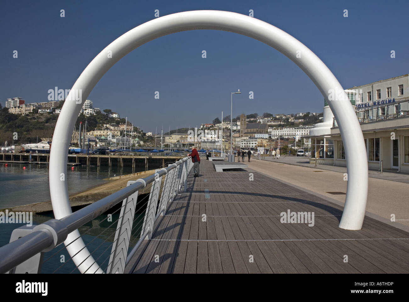 The new Beacon Quay area close to the harbour at Torquay, South Devon ...