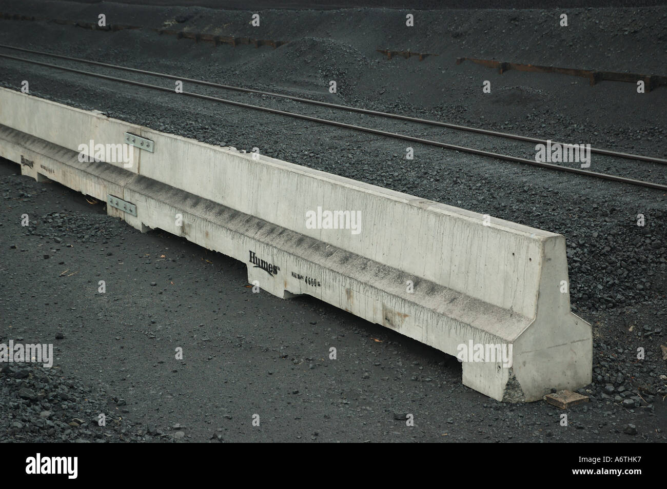 concrete barrier coal mine loading bay Stock Photo - Alamy