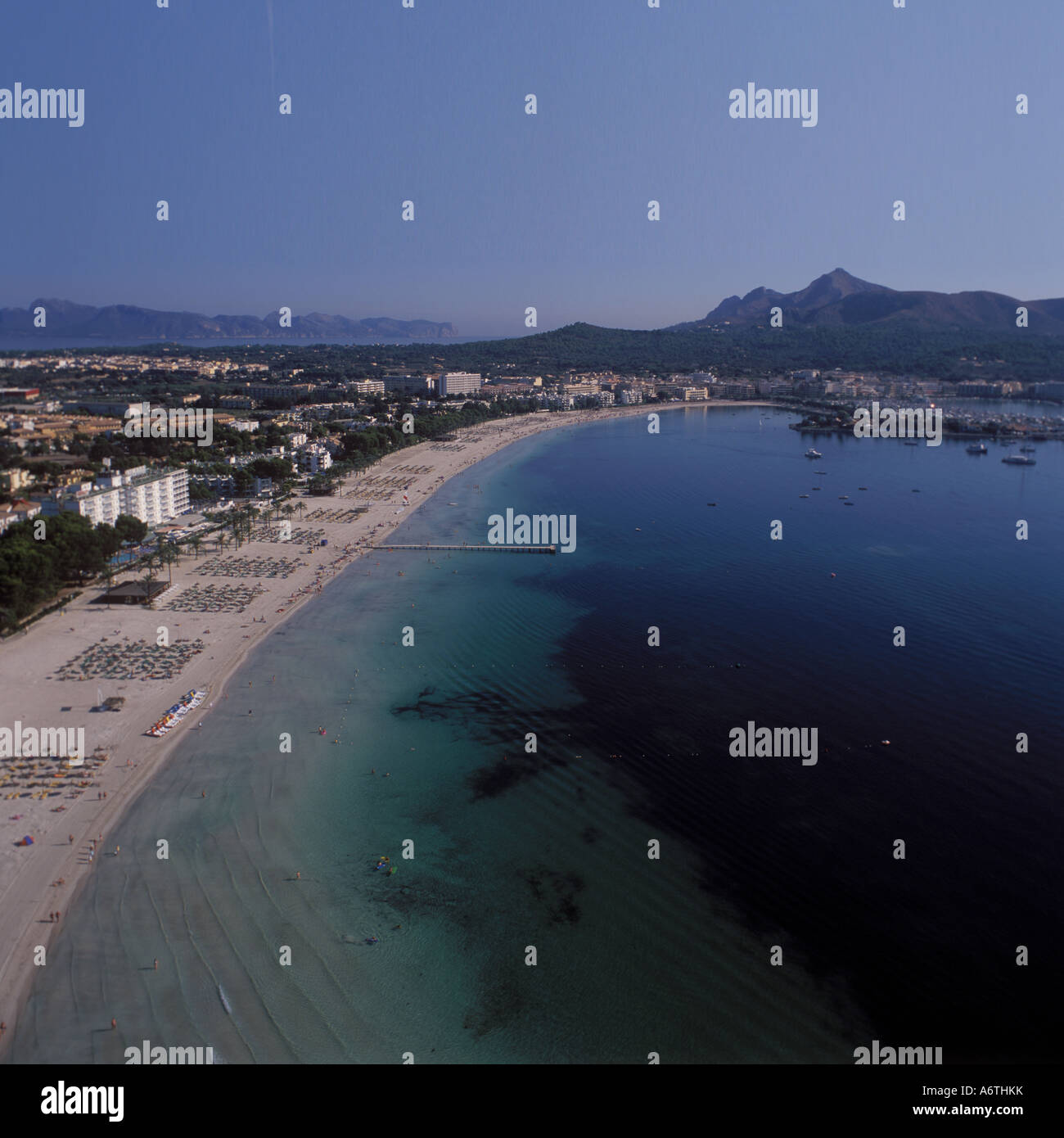 Aerial view puerto alcudia beach hi-res stock photography and images ...