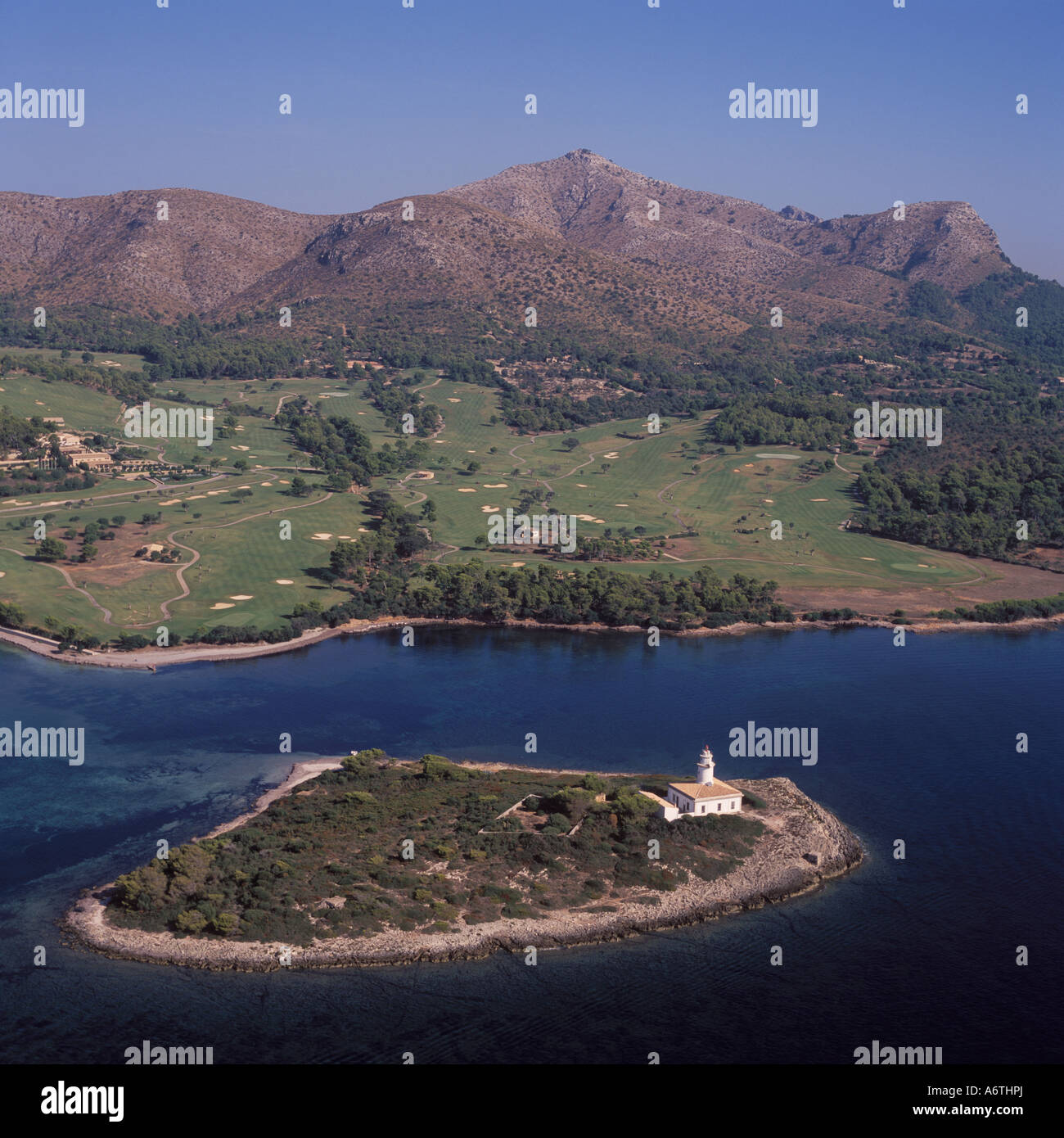 Aerial image of Alcanada Golf Club looking Northwards over Illa d ...