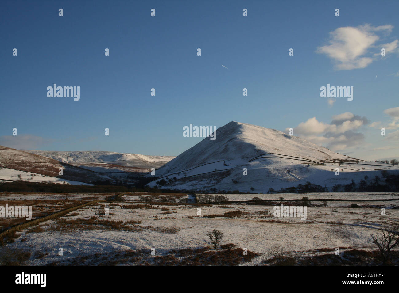 Snow Covered Dutfon Pike, Dufton, Cumbria Stock Photo - Alamy