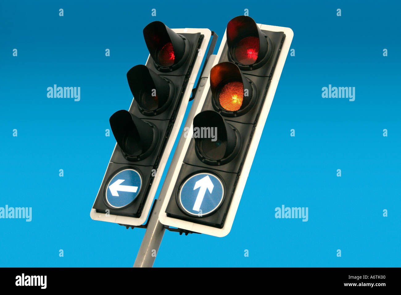 Two Traffic Lights Red And Green High Resolution Stock Photography and ...