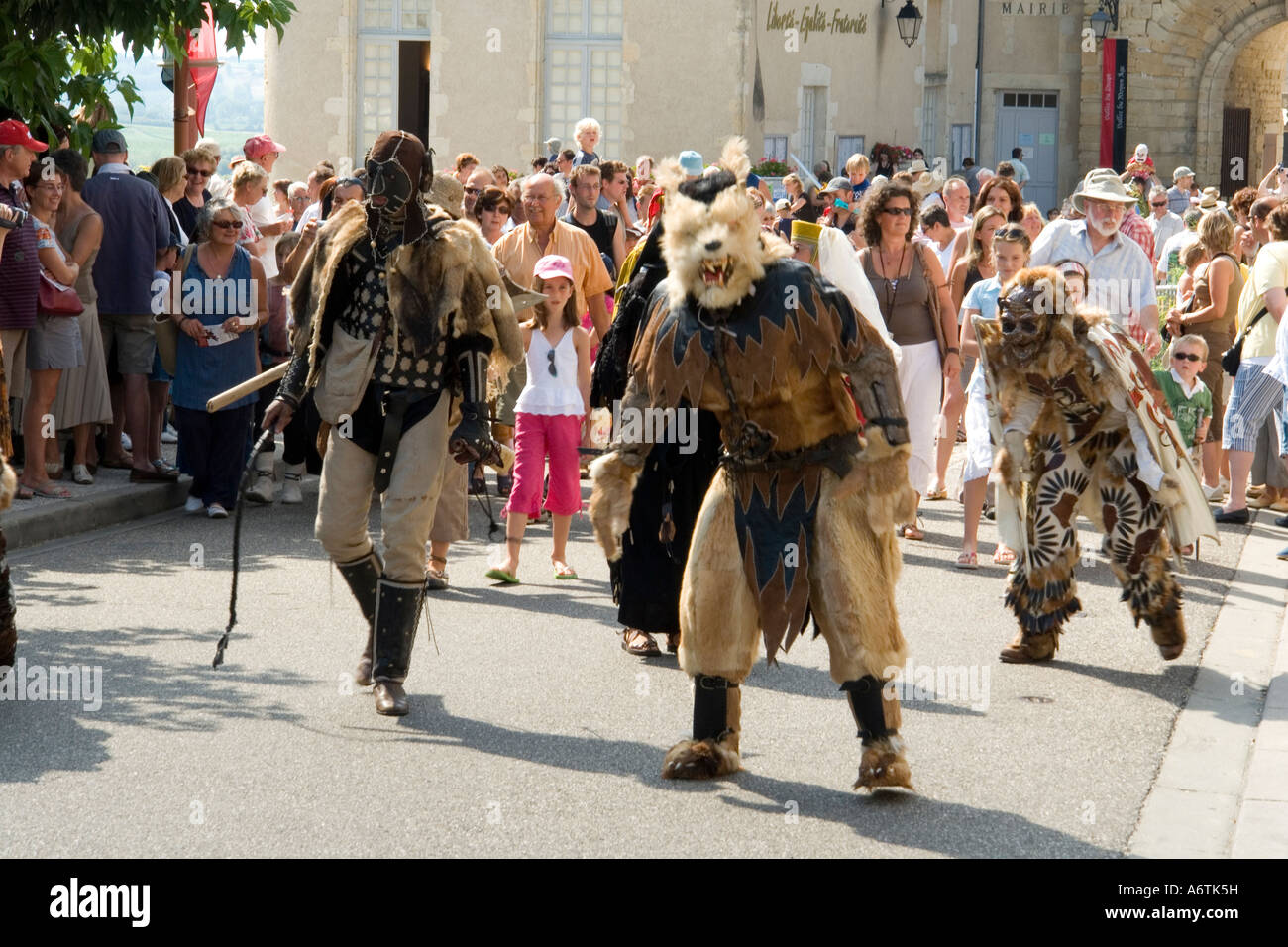 Animal tamer with bear character Medieval festival Duras Lot et Garonne ...