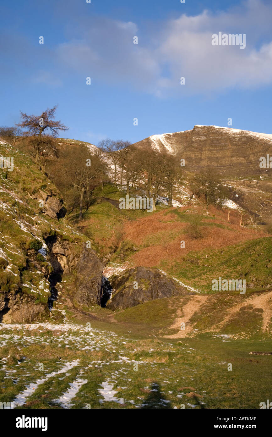 Odin Mine near Castleton with the majestic east face of Mam Tor ...