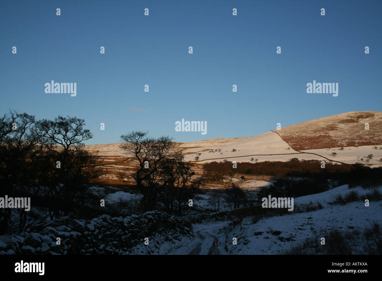 Snow Scene, Dufton, Cumbria Stock Photo - Alamy