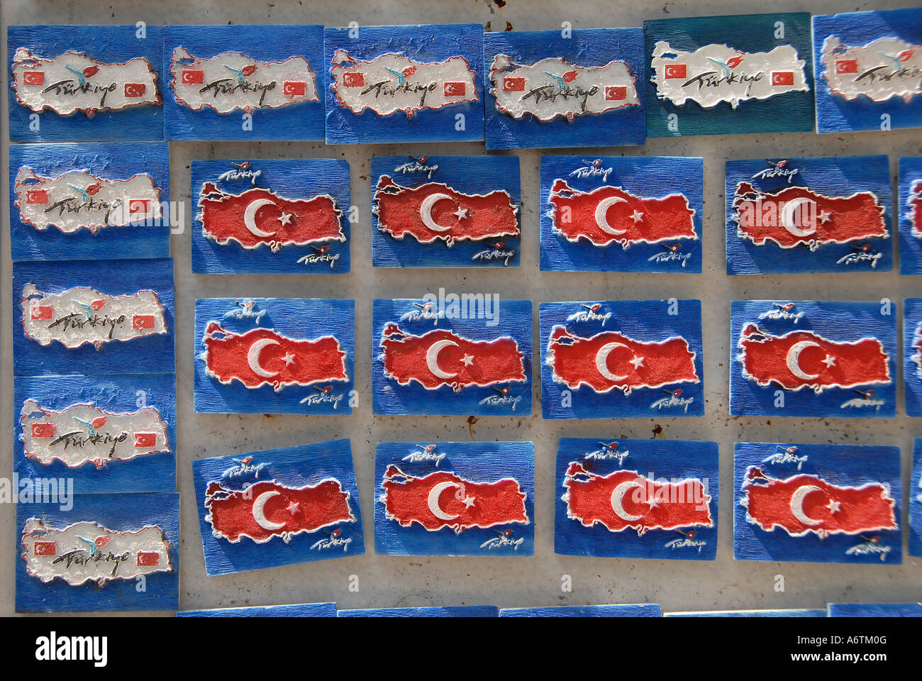 Magnet Turkish national flags at a souvenir shop, Turkey Stock Photo ...