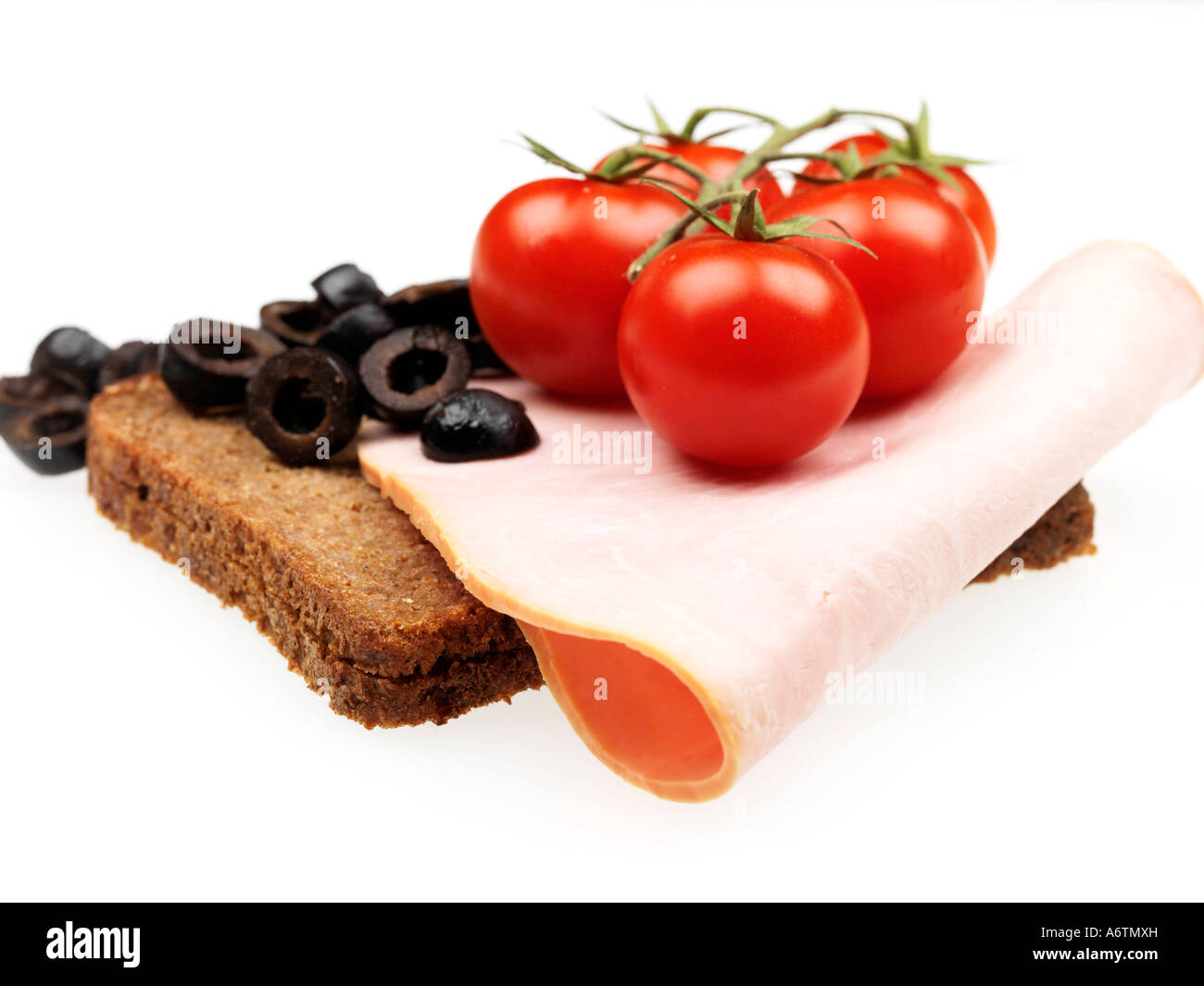 Rye Bread Open Sandwich Stock Photo - Alamy